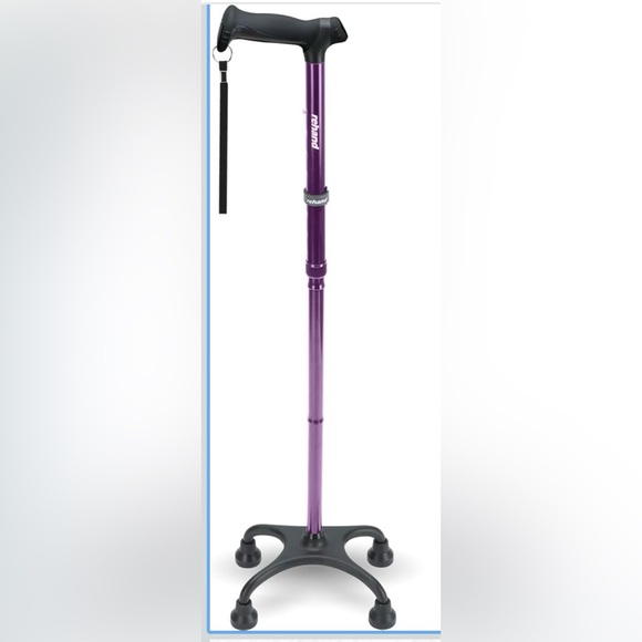 Rehand | Other | New Open Box Purple Rehand Quad Cane Walking Cane With ...
